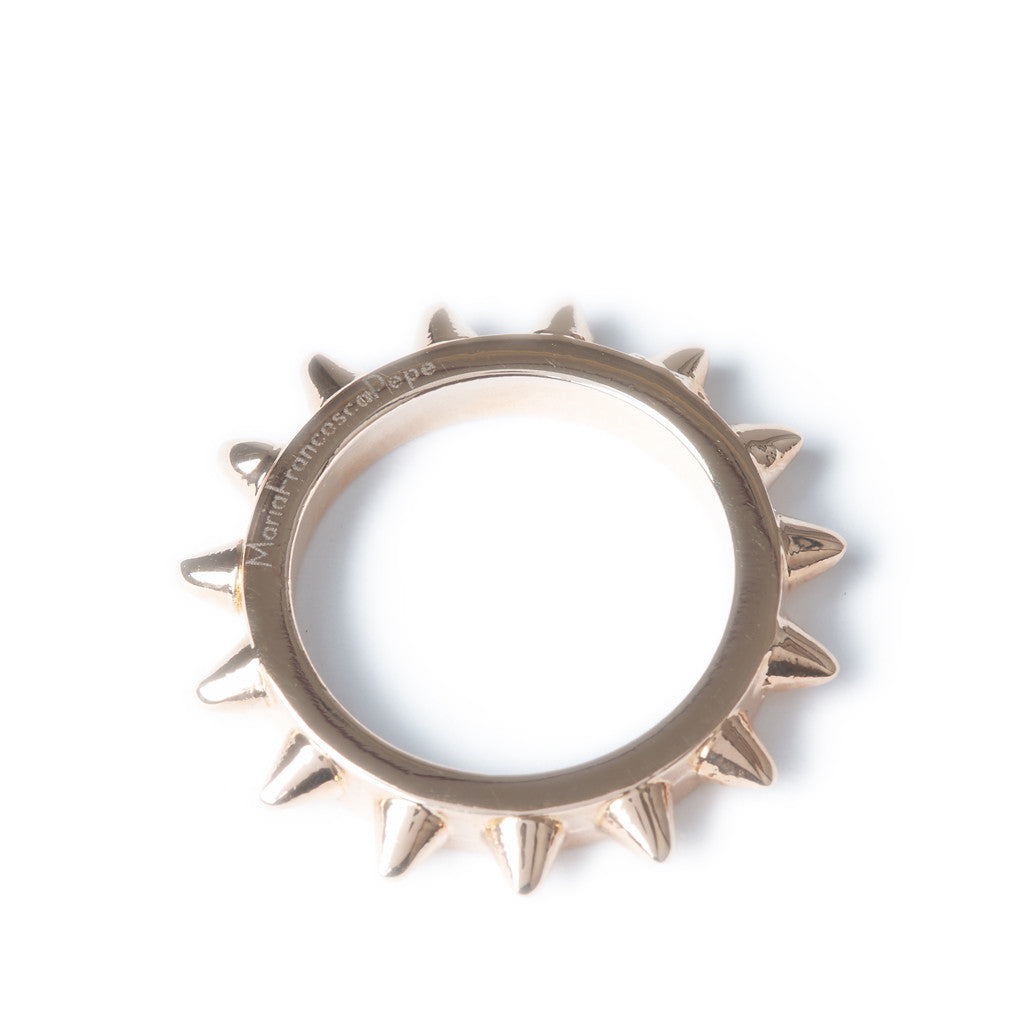 Rose Gold Spike Ring | Designer Rings | Maria Francesca Pepe – Stone ...